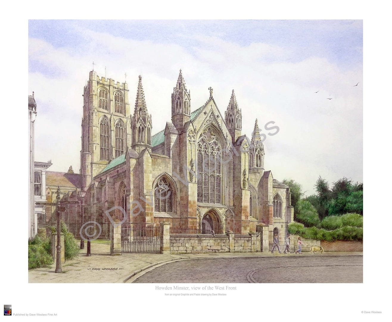 Howden Minster, view of the West Front - DAVE WOOLASS - Fine Art
